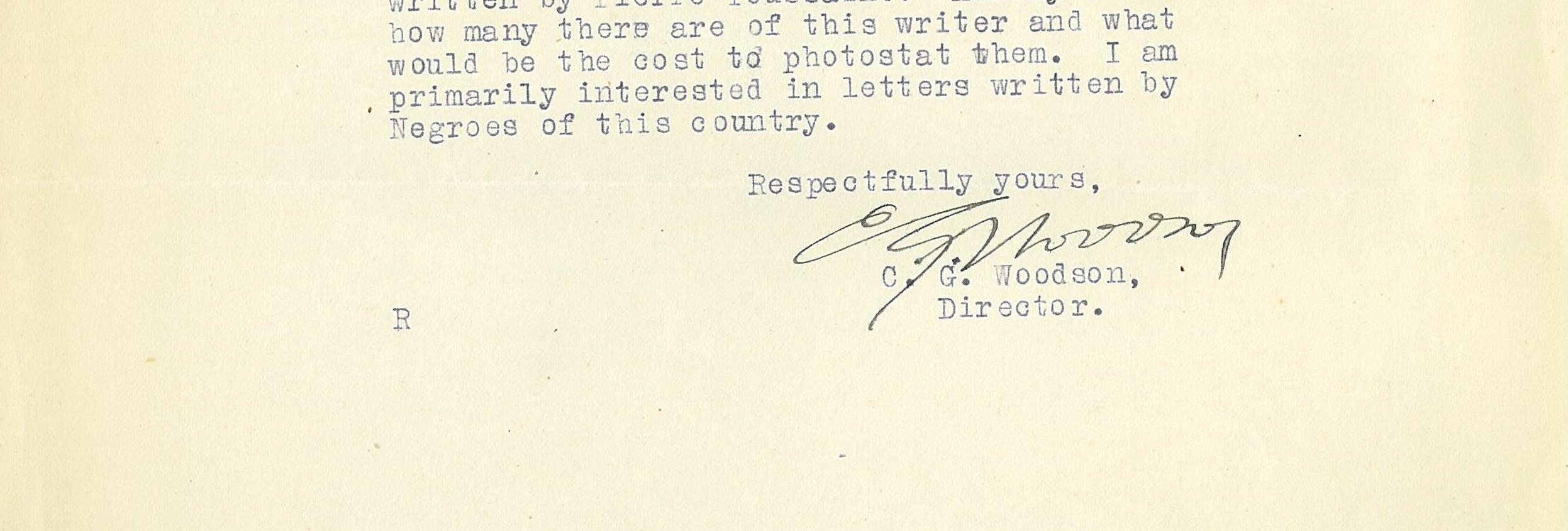 "Kindly inform me...": Carter Woodson and the Ongoing Quest to Unearth ...