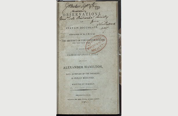 The Reynolds Pamphlet | The New York Historical